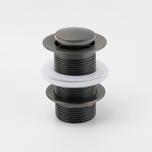 Gun Metal 32mm Push Pop Up Waste No Overflow Brass Basin Vanity Drain ...