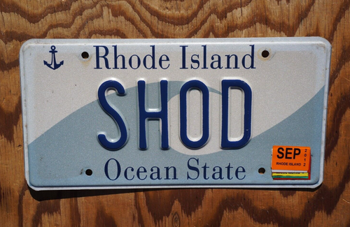 2012 RHODE ISLAND Vanity License Plate - SHOD | eBay