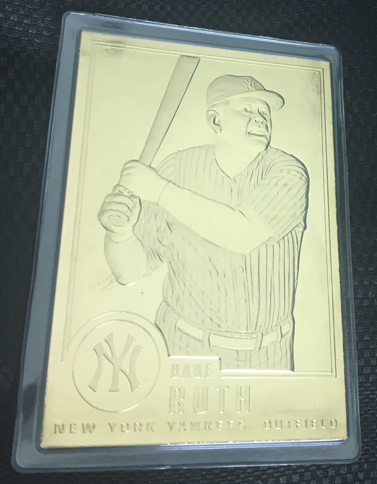 NEW YORK YANKEES BASEBALL 1996 BABE RUTH CMG #30 22k GOLD FOIL CARD ...