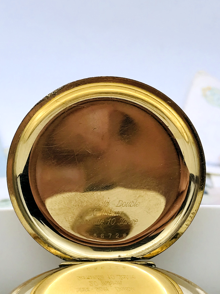 Pocket watch Exact Gold Plated Double 20 Micron 1930 - 1940 Swiss Watch ...