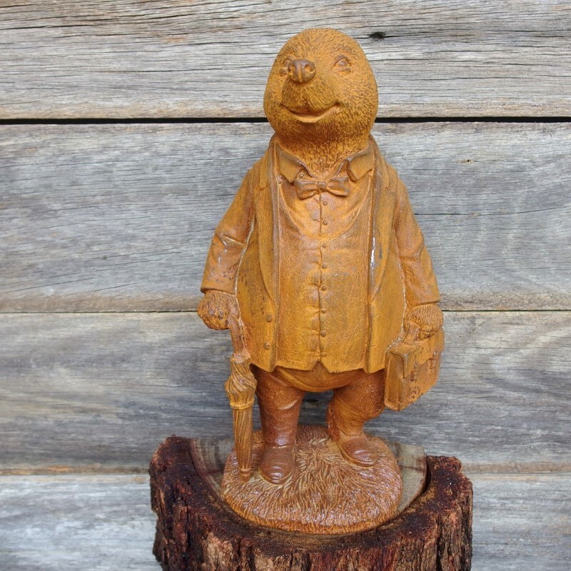 Cast Iron Wind In The Willows Characters Fox Rabbit Mole Rusty Garden ...