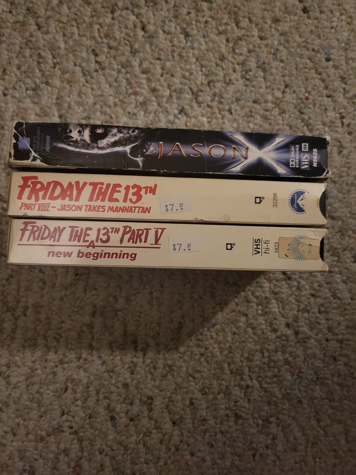 Friday The 13th 3 Vhs Tape Lot. Part 5, Part 8 And Jason X 97360182330 ...