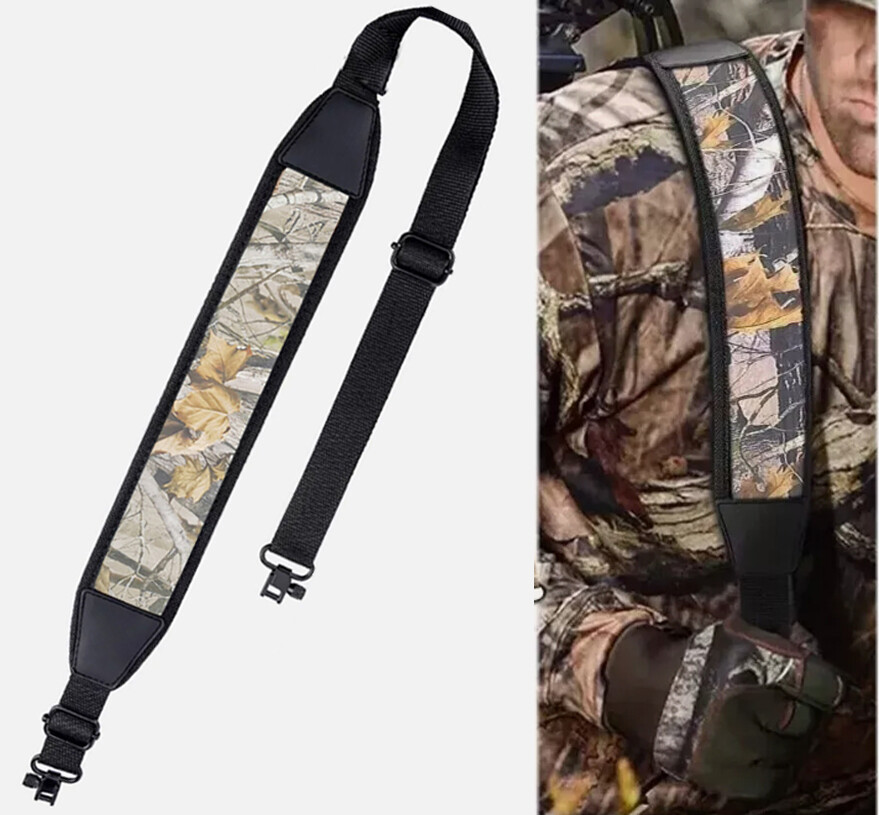 Camouflage Rifle 2 Point Sling Shoulder Padded Strap Camo Gun Sling ...