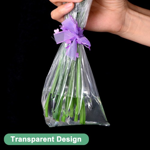 100-Pack Flower Water Retainer Plastic Bag, 30x40cm Florist Water ...
