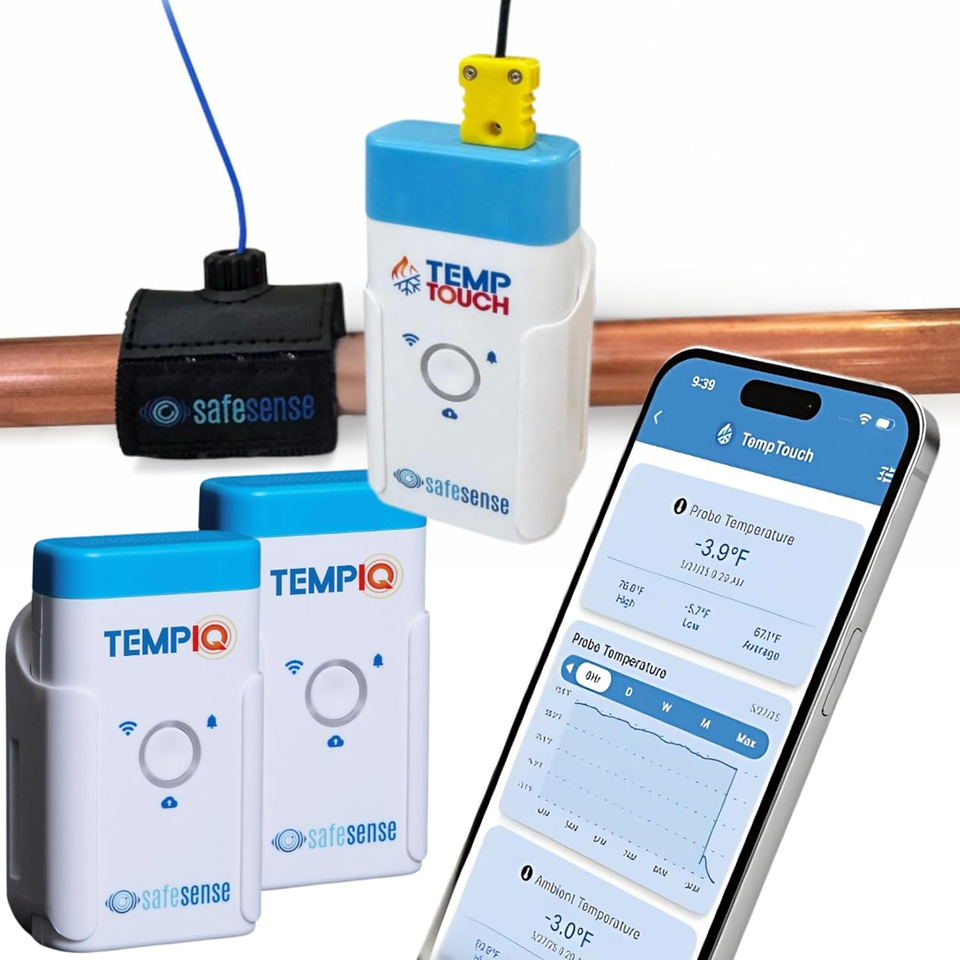 TEMPIQ 2-Pack Remote Wifi Temperature & Humidity Sensor and Temptouch ...