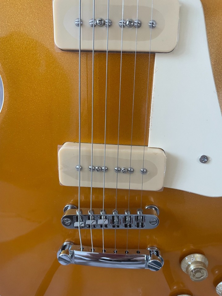Classic LP Electric Guitar P90 Pickup Gold Finish Chrome Plated ...