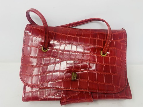Vintage 60s Red Vinyl Pocketbook Handbag Purse Bag | eBay