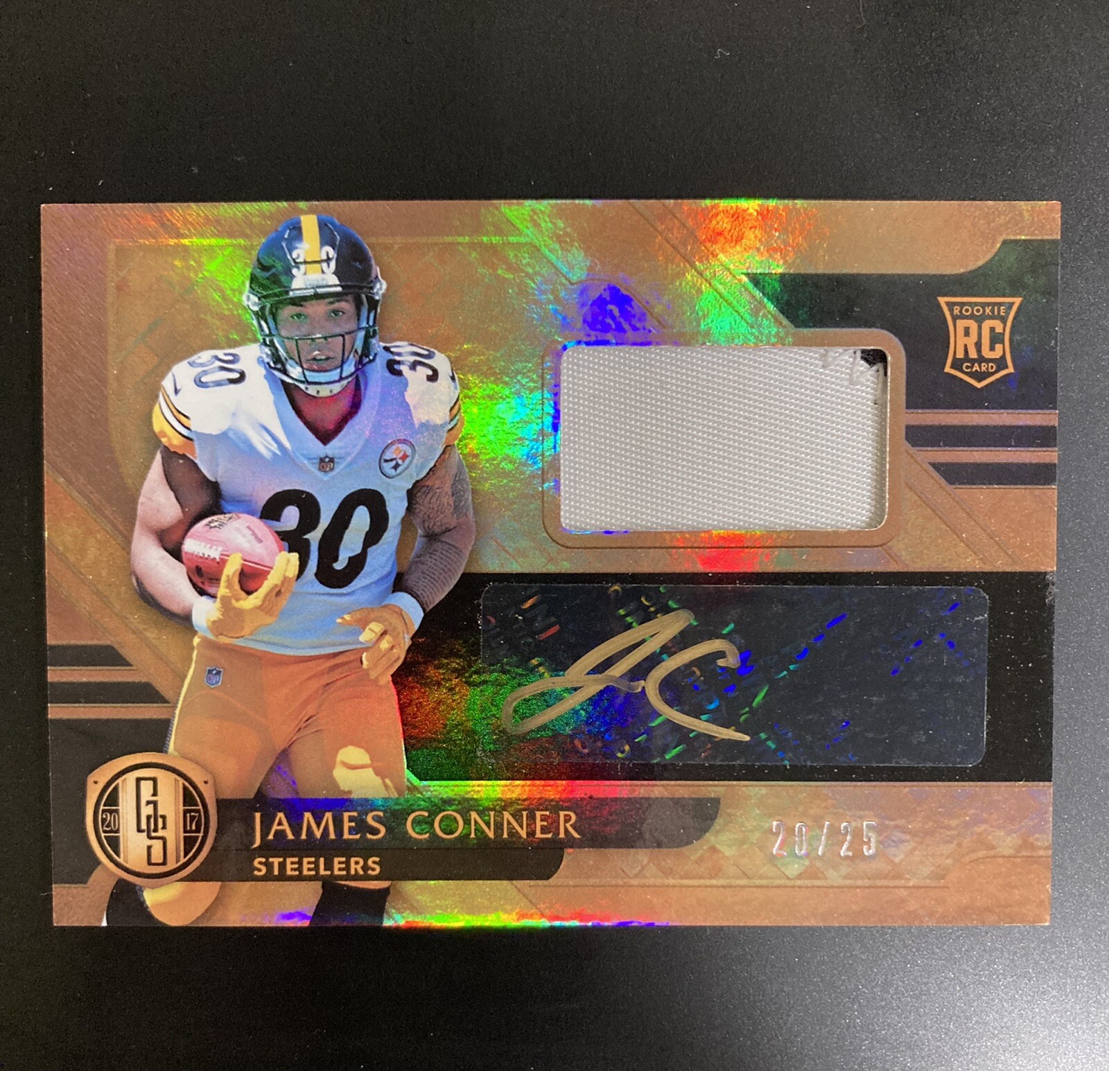 2017 Panini Gold Standard RPA James Conner Rookie Auto /25 Steelers ...
