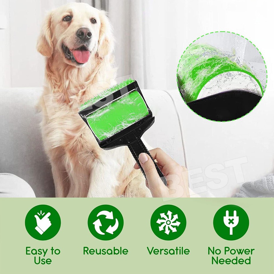 Reusable Sticky Buddy Picker Cleaner Lint Roller Pet Hair Remover Brush ...