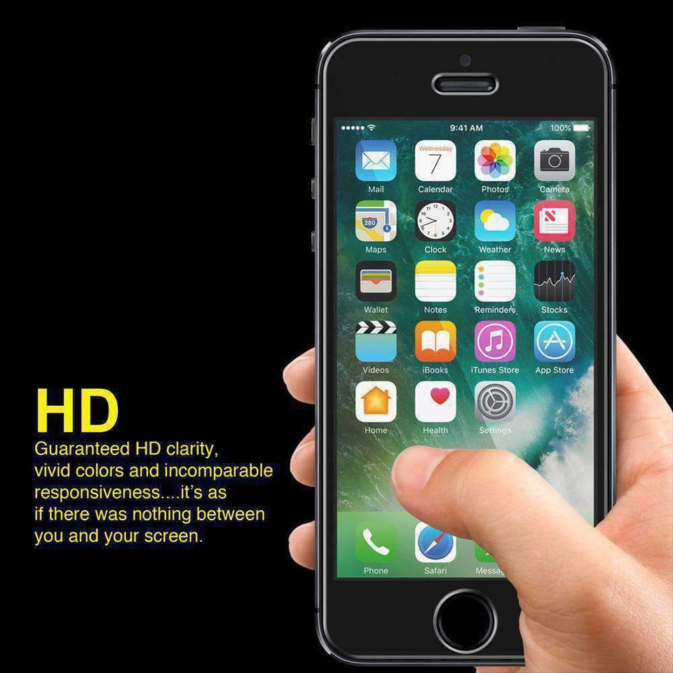 3x HIGH QUALITY PREMIUM TEMPERED GLASS SCREEN PROTECTOR FOR IPHONE SE ...