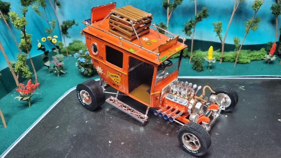 1/24 Built Model Car Tijuana taxi Hotrod Nostalgia HOTROD 1973 Original ...