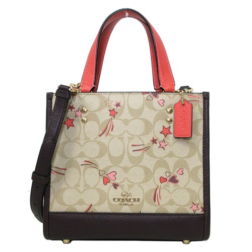 Coach Tote Bag COACH Signature PVC Heart Star Dempsey 22 Mini 2WAY Tote ...