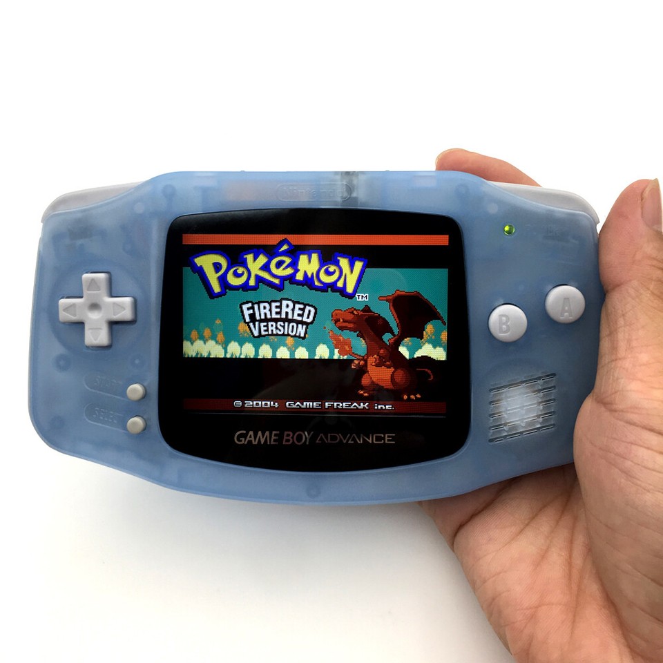 Luminous Clear Blue 10 Levels Backlight V2 IPS LCD Game Boy Advance GBA ...