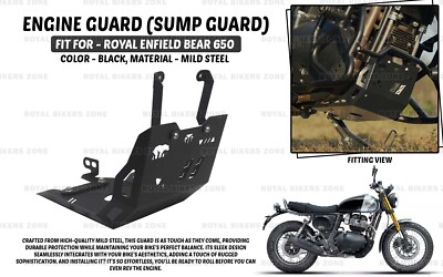 Black Sump Guard Fit "For Royal Enfield Bear 650 (Engine Guard)" | eBay
