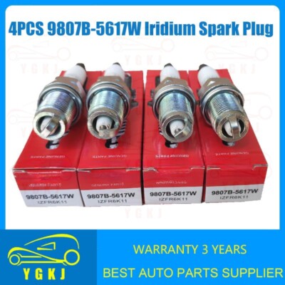Set of 4 Genuine 9807B-5617W IZFR6K11 Iridium Spark Plug Fit Accord MDX ...