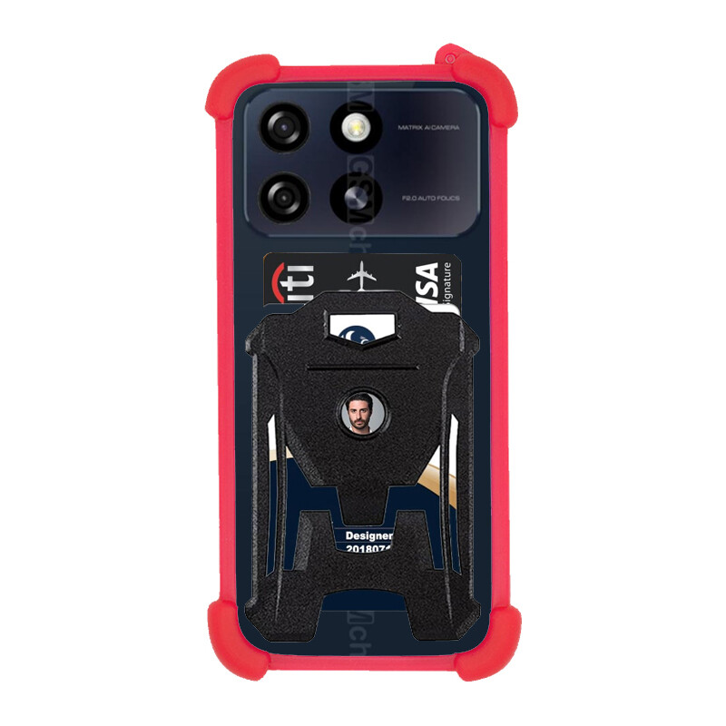 For Foxxd A551 A671 Multi Card Armor Card Pack+Anti Drop Elastic ...