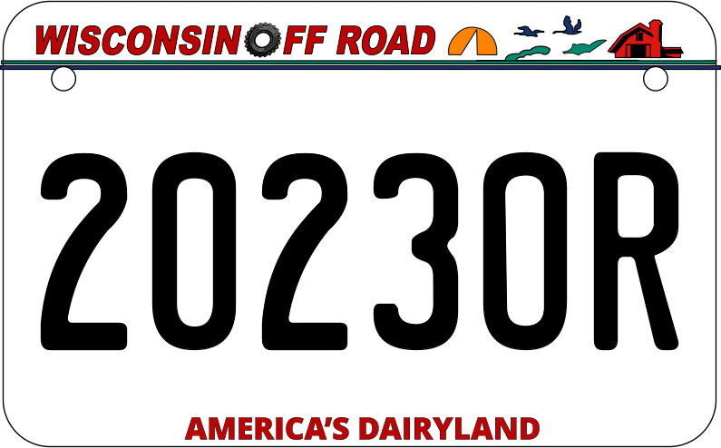 Wisconsin "Off Road" ATV/UTV License Plate | eBay