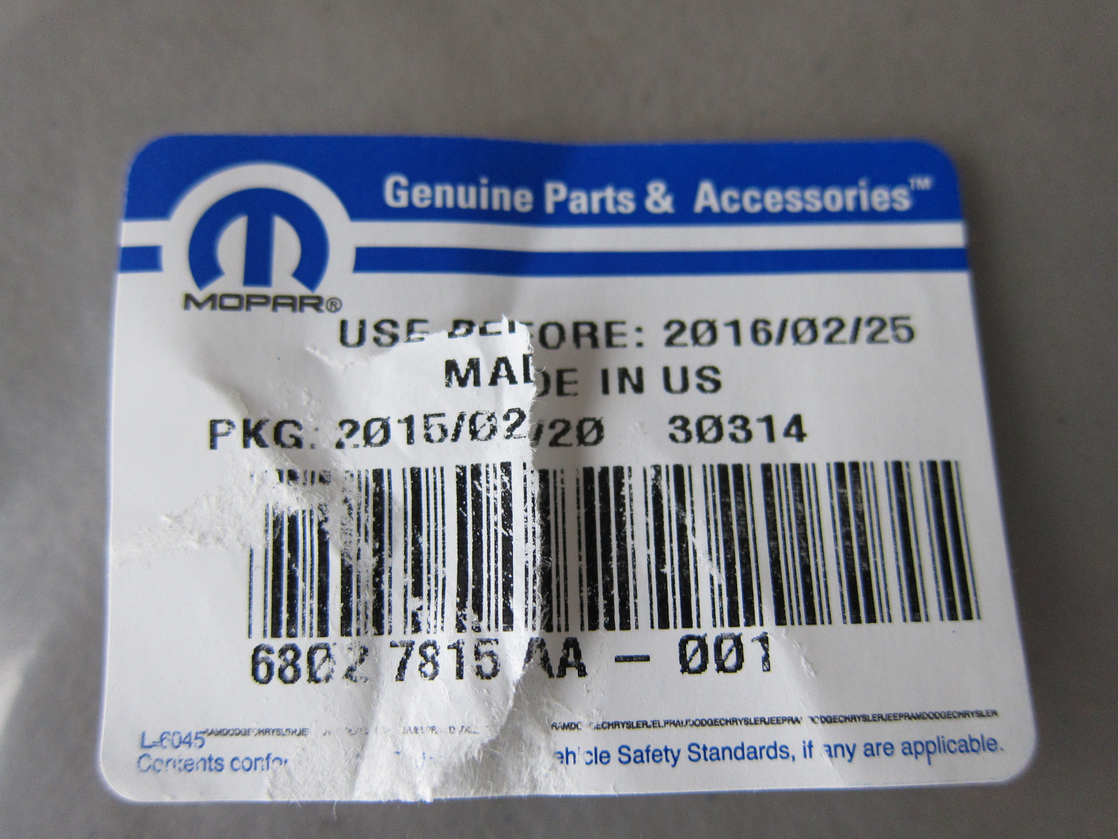 License+Plate+Bracket+Mopar+68027815AA for sale online | eBay