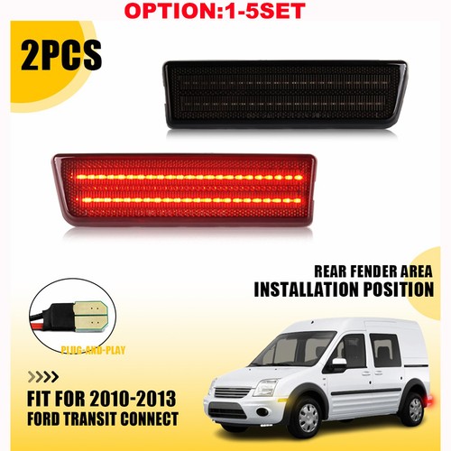 LED Side Marker Signal Lamps Lights Red For 2010-2013 Ford Transit ...