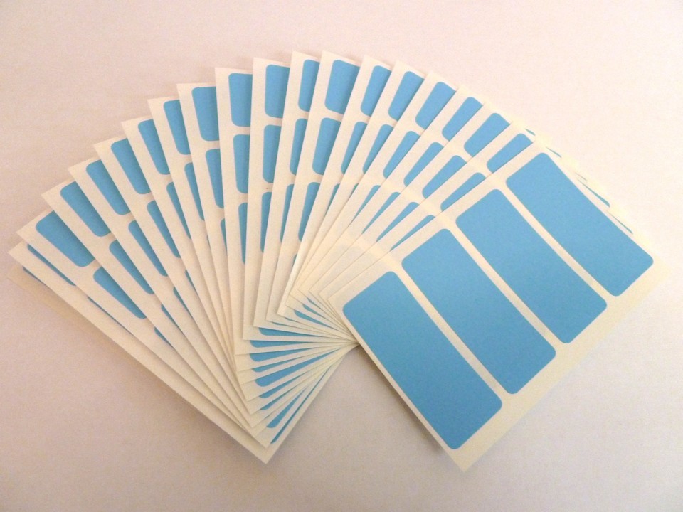 50x20mm Rectangle Stickers Coloured Rectangular Sticky Labels 36 ...