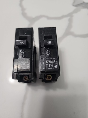 SIEMENS 15A 1 Pole HARC Type 60 Hz 120/240 V Circuit Breaker (2) | eBay