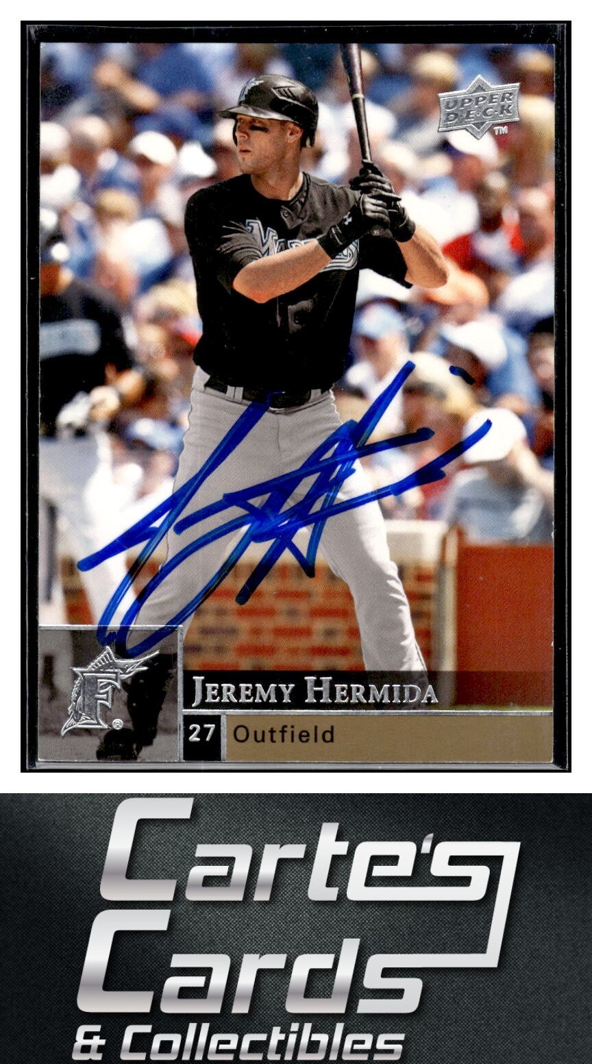 Jeremy Hermida 2009 Upper Deck #142 Florida Marlins TTM/IP Signed ...