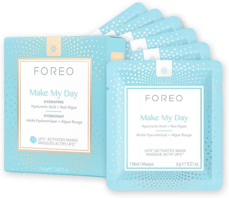 FOREO Make My Day UFO Activated Facial Mask for Dry Dehydrated Skin, 7 ...