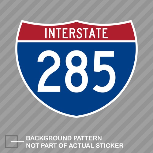 I-285 Interstate 285 Sign Sticker Decal highway freeway shield atlanta ...