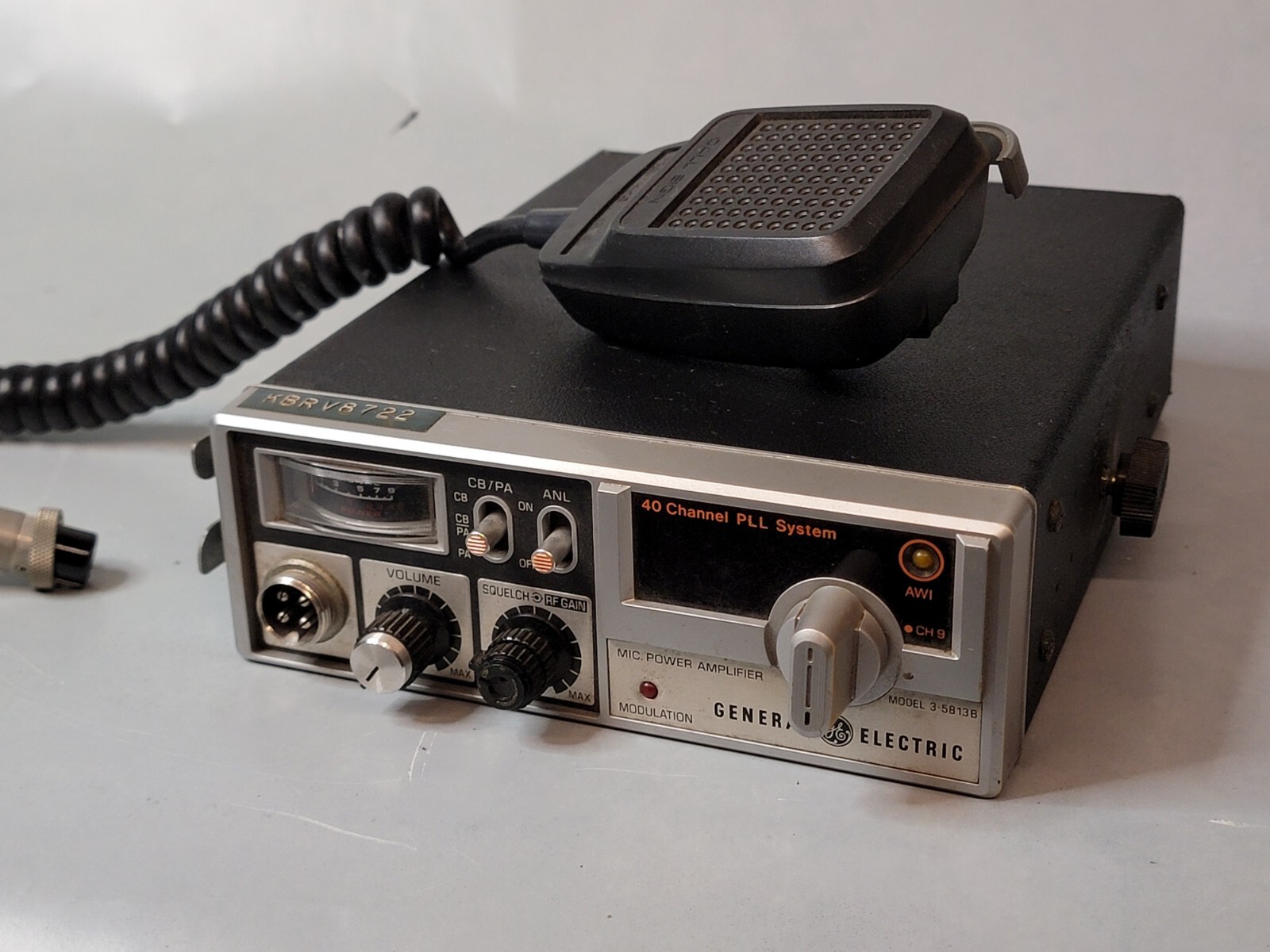 CB RADIO General Electric 40 Channel System 3-5813B | Untested w/MIC ...