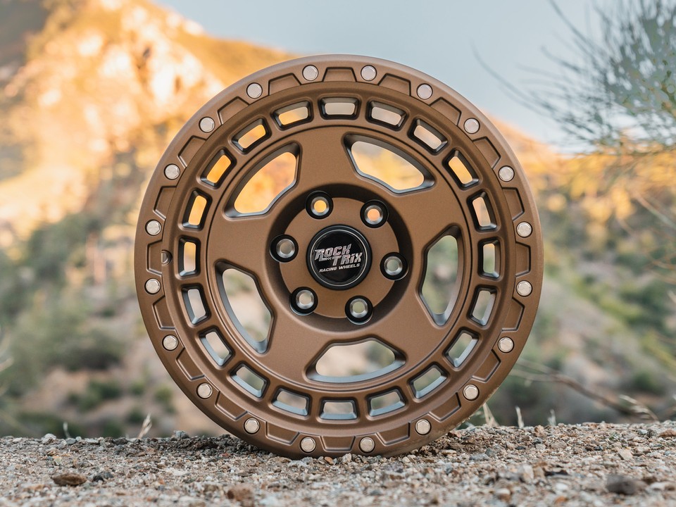 17" RockTrix RT115 Bronze Wheel, 17x9 -12mm Offset, 4.5" Backspace ...