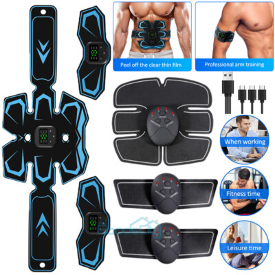 Rechargeable Abdominal Muscle Stimulator Trainer Abs Fitness Excersize ...