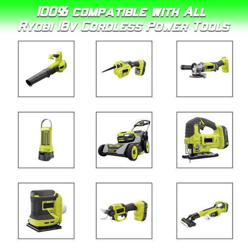 2PACK 6.0Ah For RYOBI 18V Battery One Plus High Capacity P108 Lithium ...