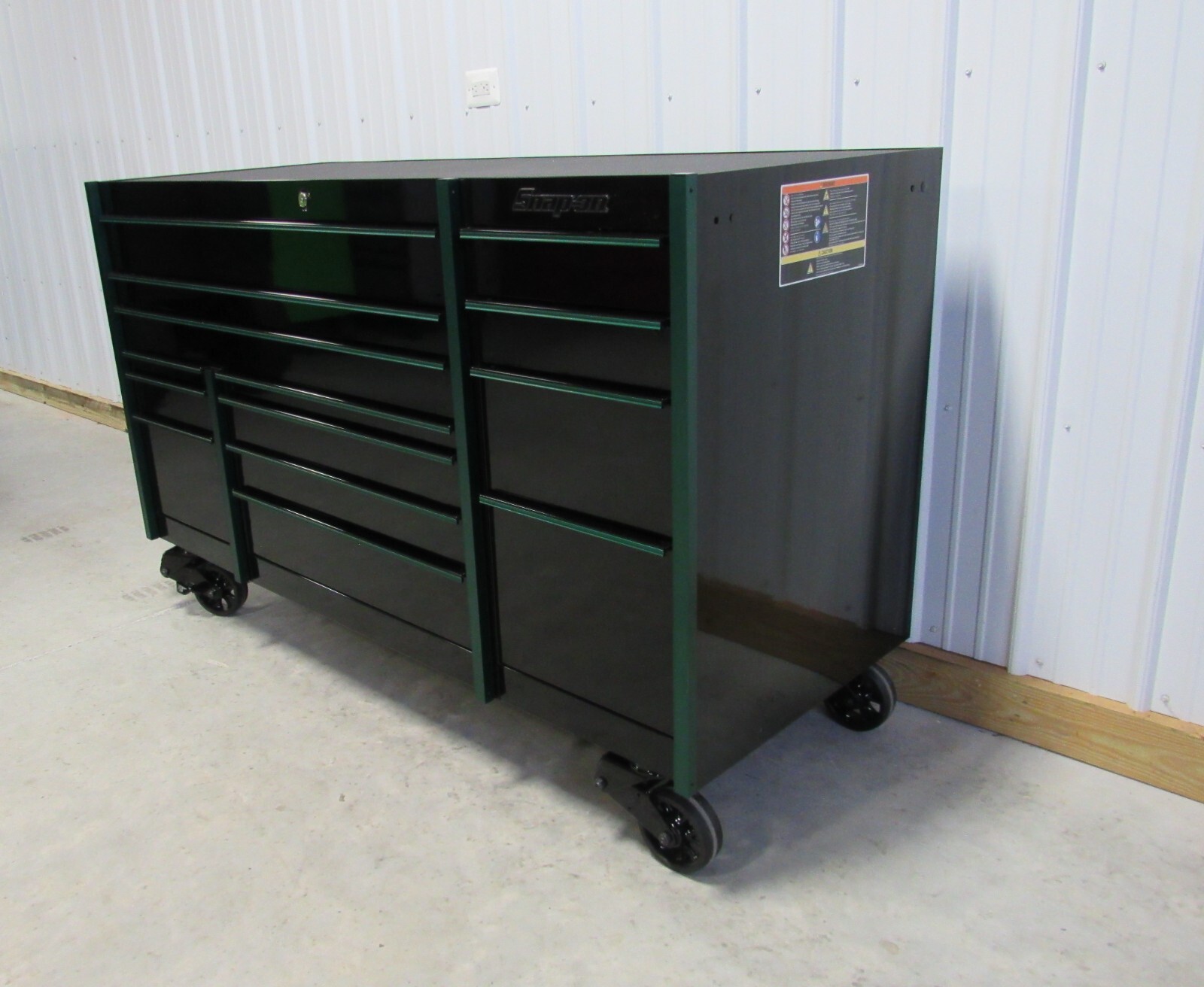 Snap On Black & Green Envy Trim KMP1023 72" Master Series Toolbox ...