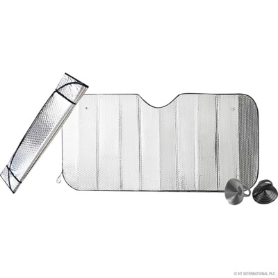 Folding Sun Shade Car Reflector 130 x 60cm Front Rear Window Windscreen ...