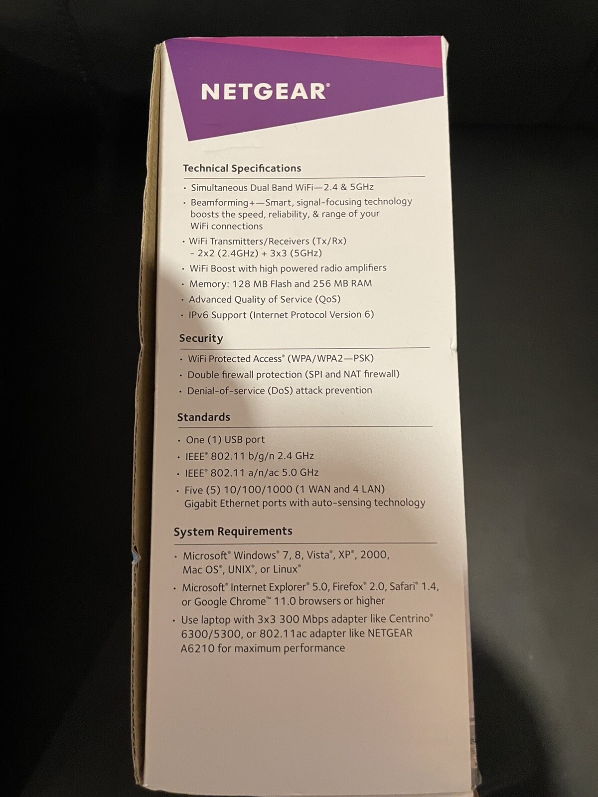 NETGEAR AC1600 R6250-200NAS Smart WiFi Router AC Dual Band Gigabit ...