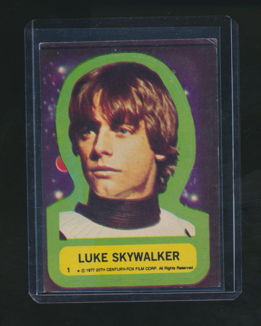 LUKE SKYWALKER 1977 STAR WARS STICKER CARD | eBay