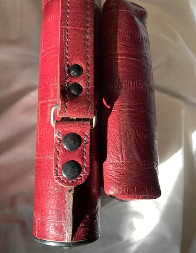 Pool Cue Raymond Calvert 1989 Signed 22oz Its George Leather Burgundy ...