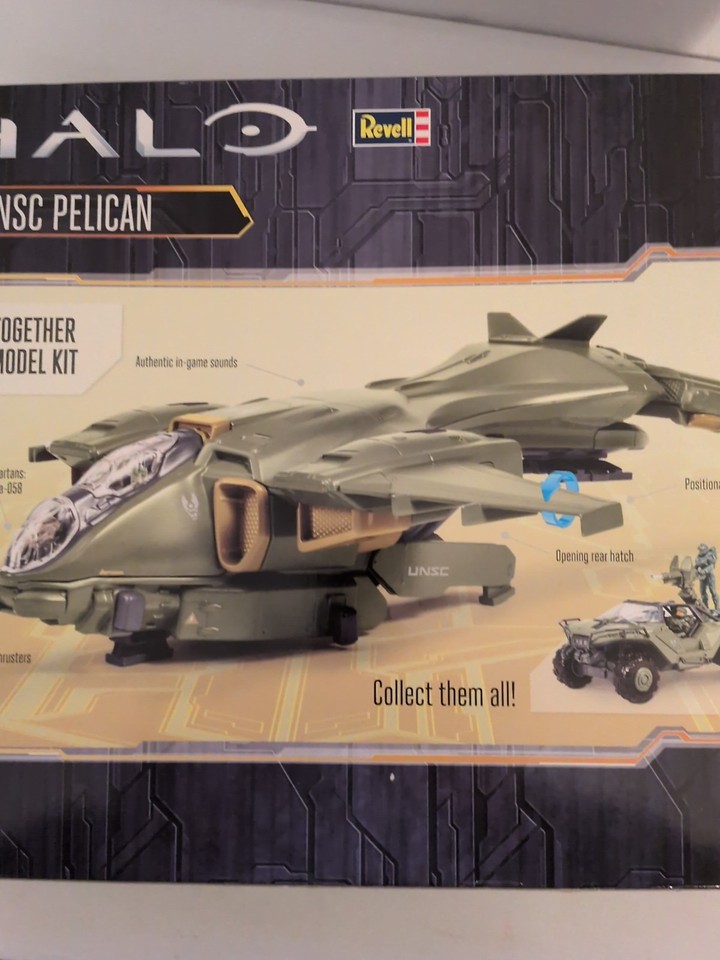 HALO REVELL UNSC PELICAN BUILD & PLAY SNAPTITE MODEL KIT 85-1767 NEW ...