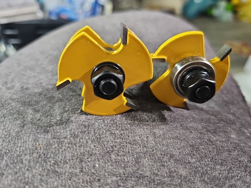 FivePears 2 Pieces of Tongue and Groove Router Bits Set with 1/4" Shank ...