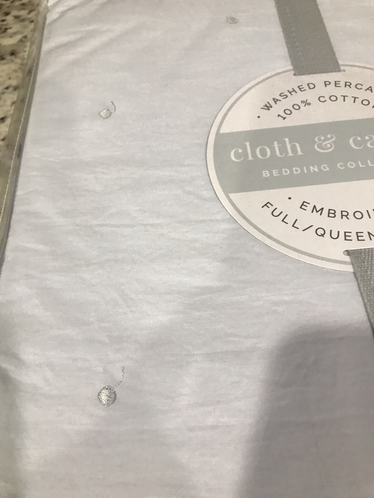 Cloth & Canopy Bedding Collection Washed Percale F/ Queen Duvet Set ...