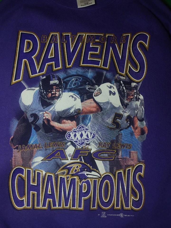Sweatshirt Jamal Lewis Ray Lewis Baltimore Ravens 2001 Bowl Sweatshi | eBay