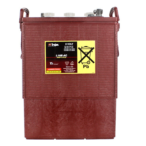 4 Trojan L16E-AC, 6V 370 Ah Deep Cycle Battery, 4 PACK, Solar RV ...