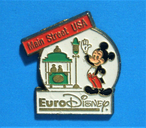 EURO DISNEY - MICKEY MOUSE - MAIN STREET USA - VINTAGE ESSO LAPEL PIN ...