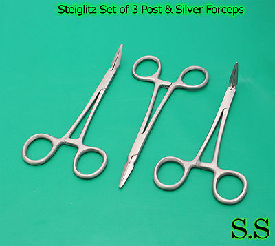 Steiglitz Set of 3 Post & Silver Point Fragment Forceps | eBay