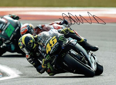 Valentino Rossi Autograph 2019 Signed 16x12 Yamaha Photo 9 + COA VR46 ...
