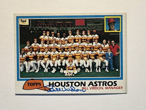 Houston Astros Team Checklist Signed 1981 Topps Baseball Card #678 ...