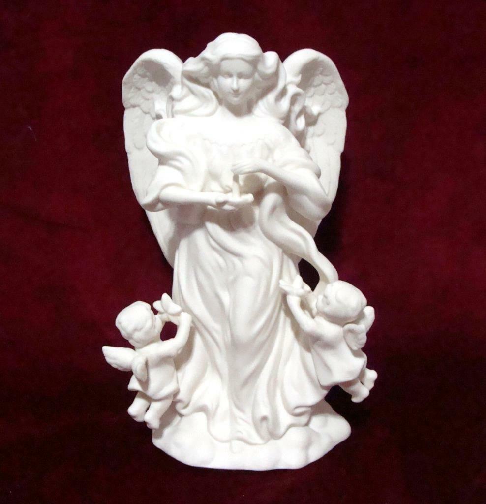 Vintage PartyLite ANGEL OF LIGHT White Bisque Candle Holder P7713 ...
