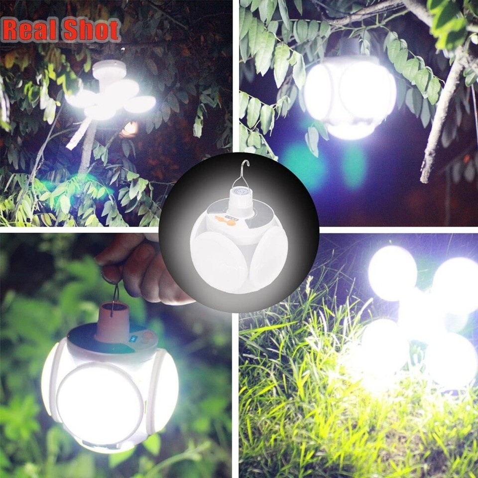 Foldable Solar LED Torch Night Light Outdoor Camping Lamp Emergency ...