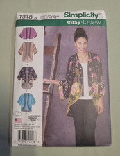 Simplicity Sewing Pattern 1318 Aka 0638 Fall Fashion Kimono Jackets ...