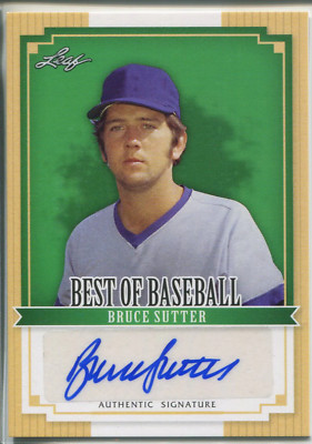 Bruce Sutter Autographed 2012 Leaf Best of Baseball Card | eBay